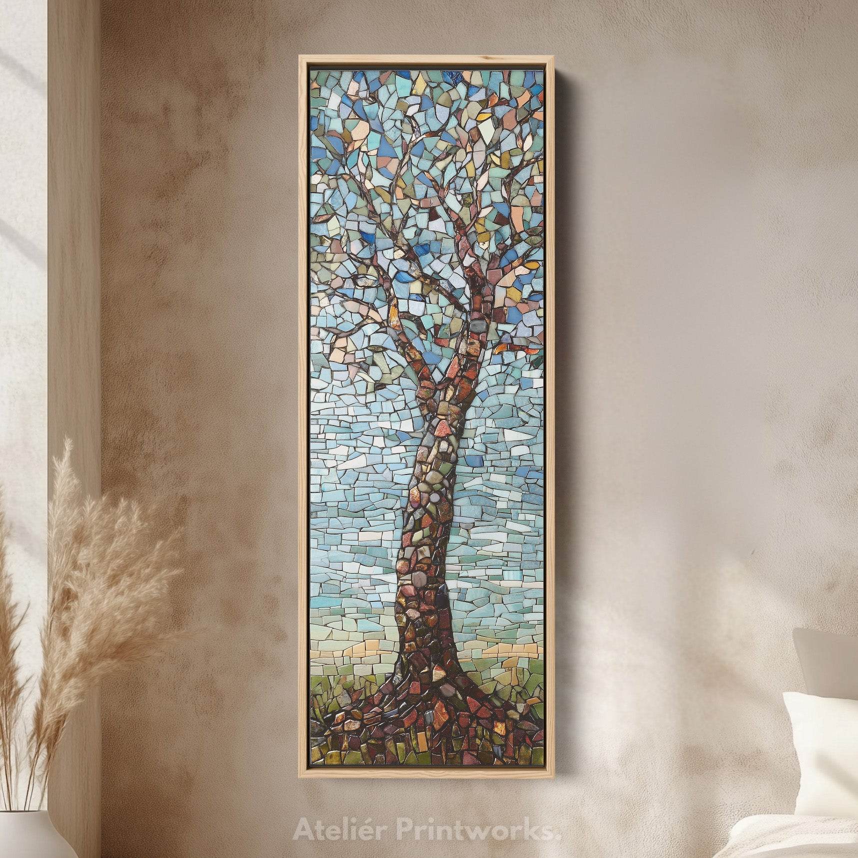 Vertical Bedroom Mosaic Tree Wall Art Long & Narrow – Atelier Printworks