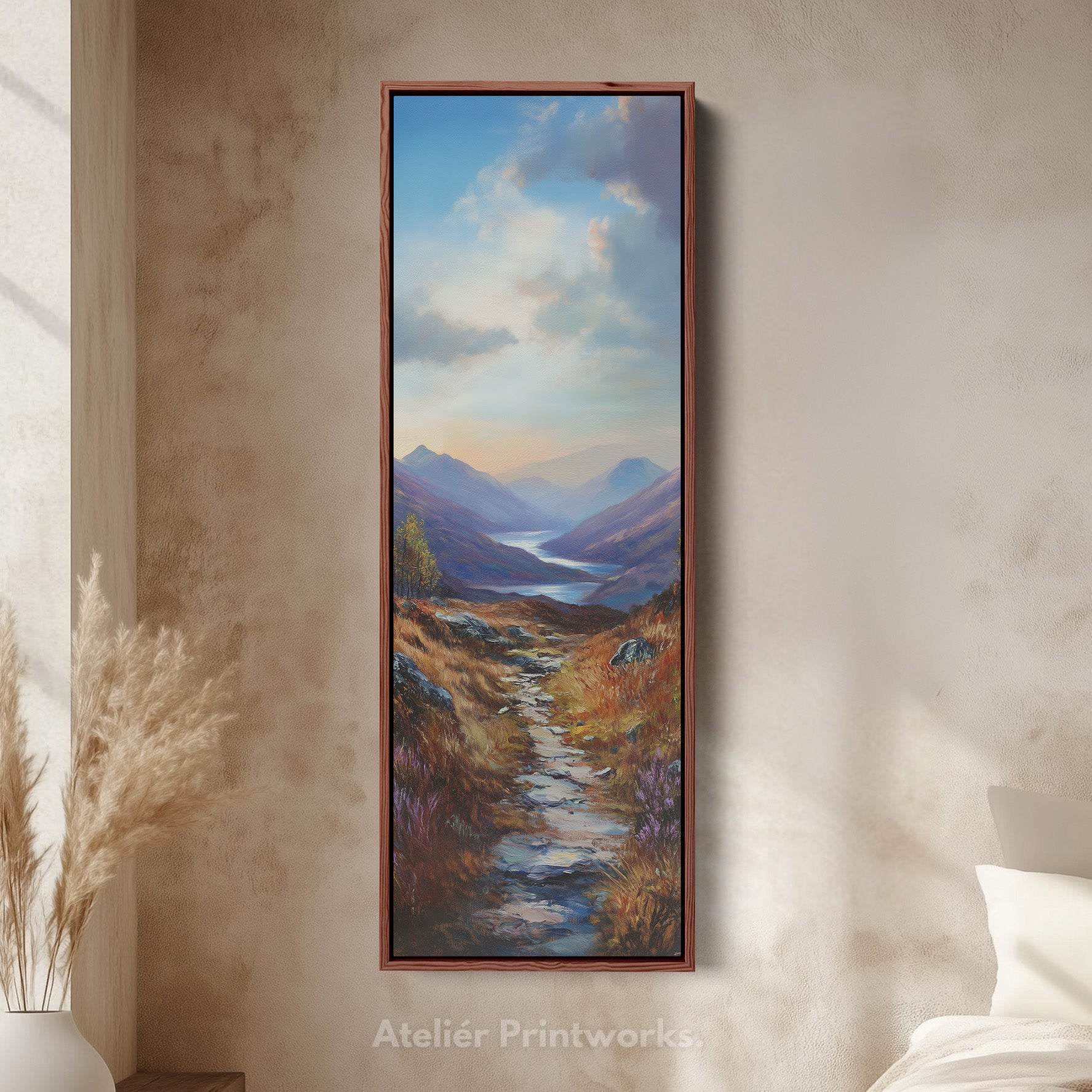 Mountain Painting Tall Narrow Vertical Artwork – Atelier Printworks