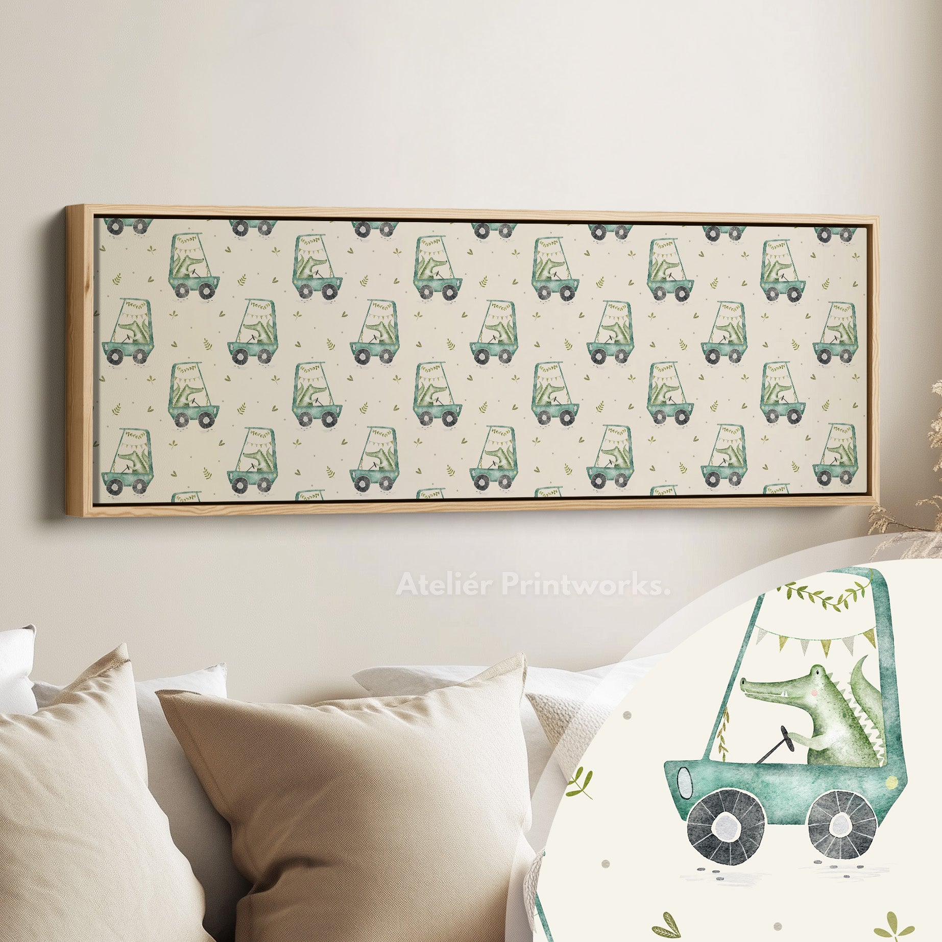 Cute Croc Kids Slim Narrow Wall Decor – Atelier Printworks