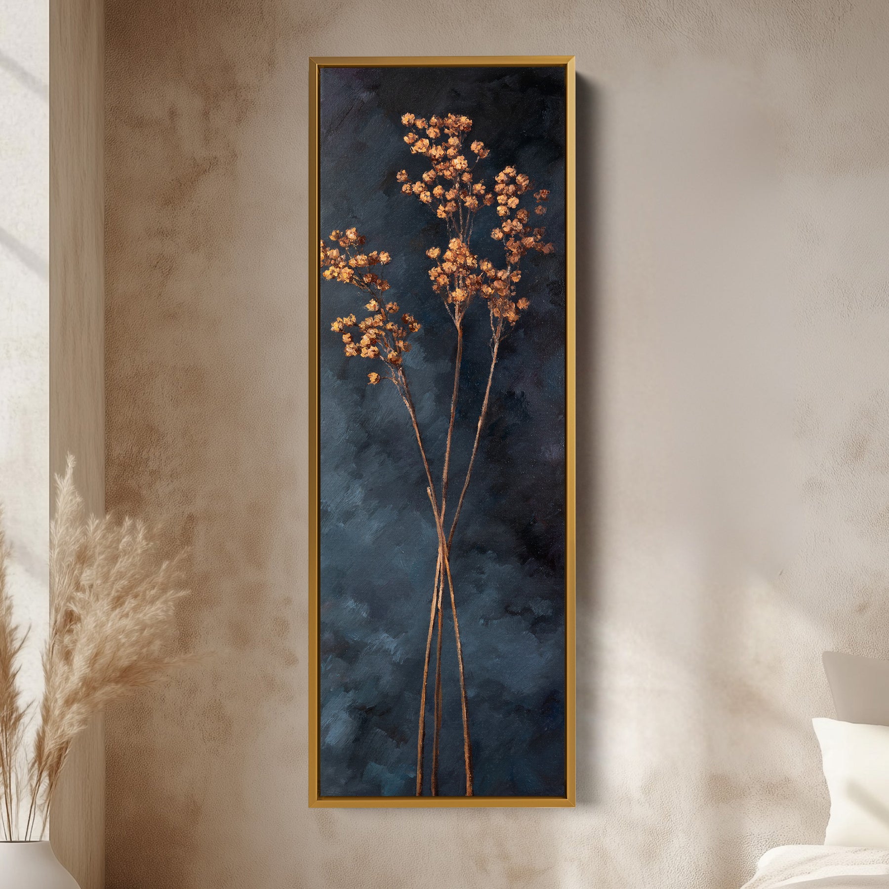 Vintage Wildflower Tall Skinny Vertical Framed Canvas Decor – Atelier ...