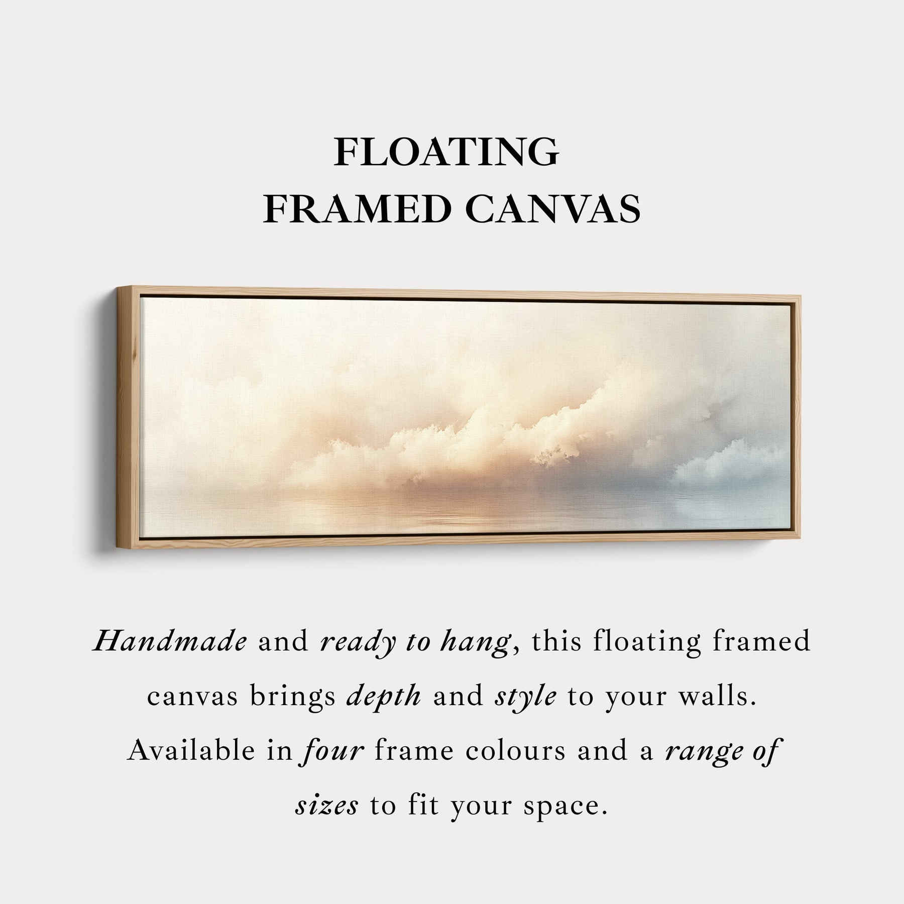 Panoramic Long Narrow Cloud Wall Art Large Framed Canvas – Atelier ...